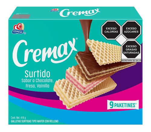 Caja Cremax Surtido Gamesa 416G/12P – Mayoreo Total