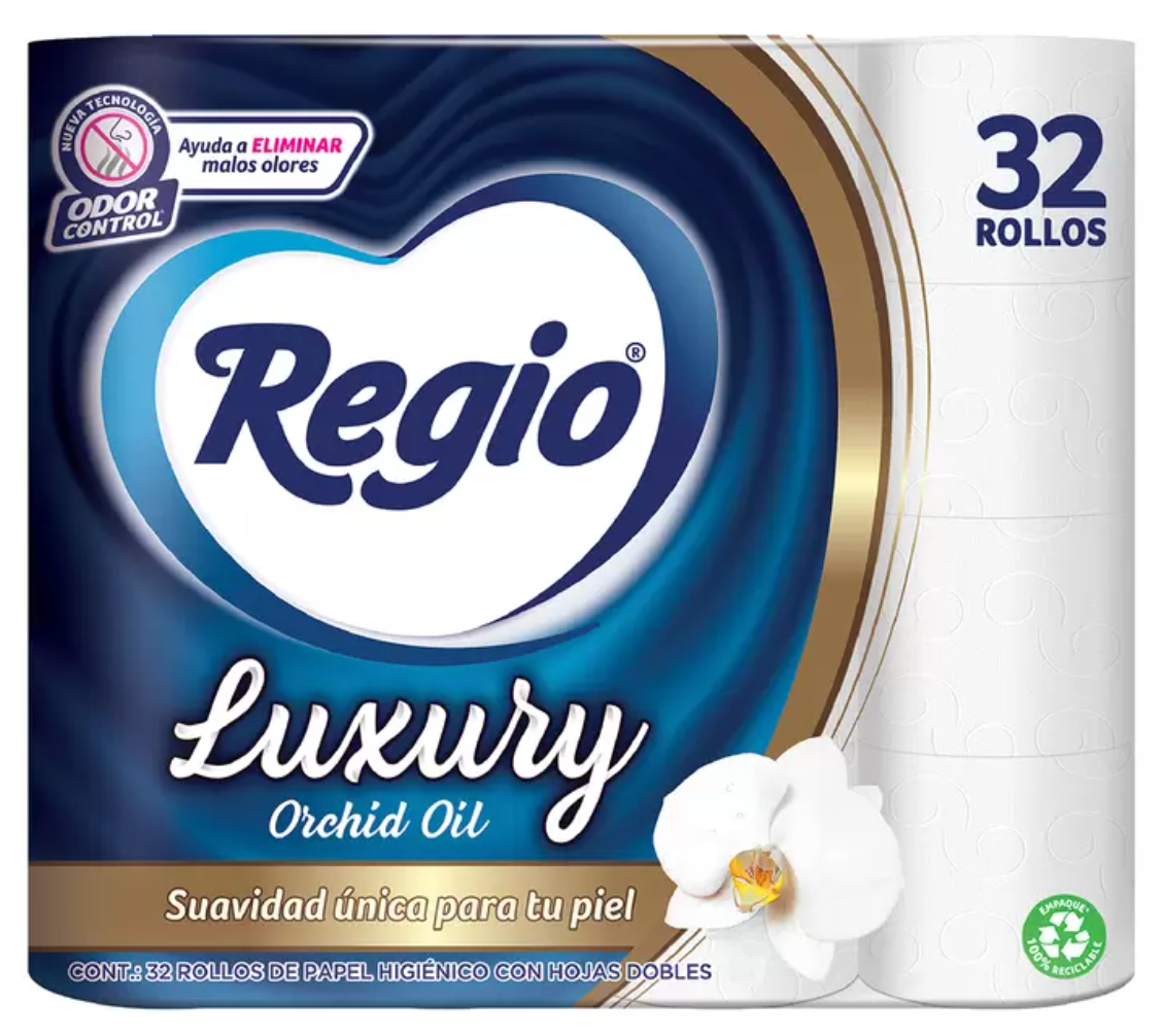 Regio Orchid Oil Papel Higiénico 32 rollos - KOZ – Mayoreo Total